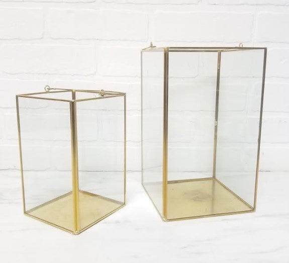 Gold & Glass Display Box - Elegant Multi-Size Decor | Floral Fixx ...